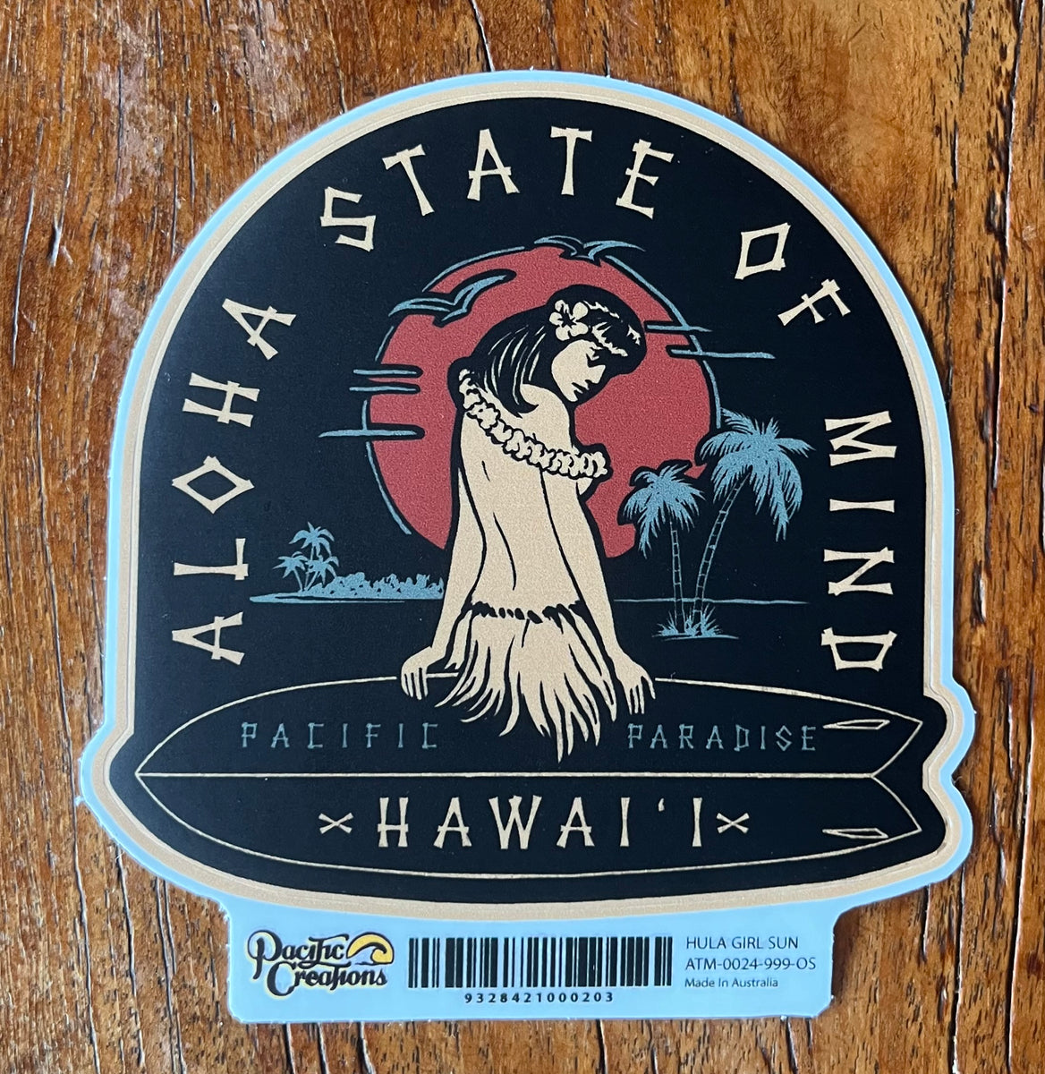HULA GIRL SUN STICKER – Hanalei Trading